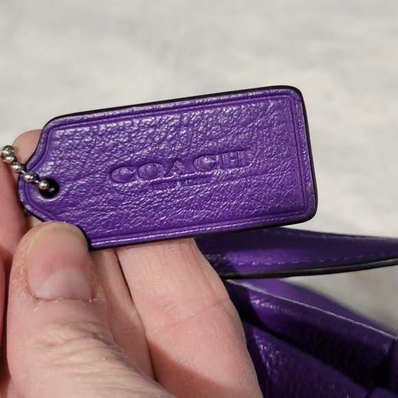 Coach | Bags | Coach Isabelle Hobo Convertible Purple Pebbled Leather ...